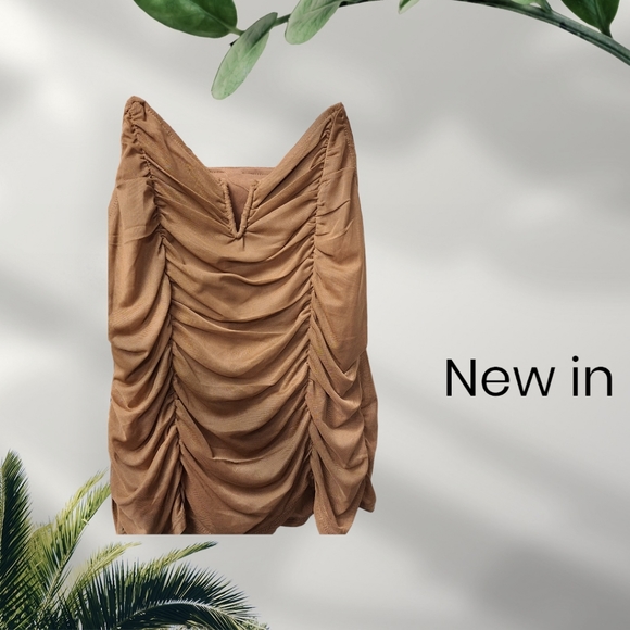 Vintage | Tops | Beige Silk Scrunched Tank Top | Poshmark